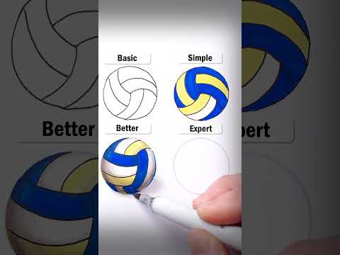Draw Balls! #art #drawing #shorts #volleyball #howtodraw #quickdrawing #easydraw