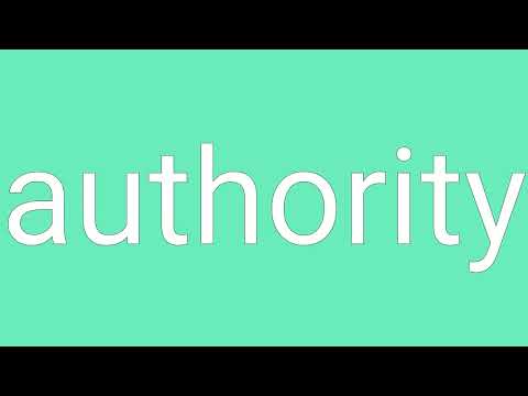 Authority Definition & Meaning