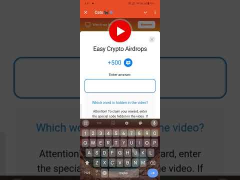 Easy Crypto Airdrops|Cats video code 11oct2024#crypto#cats#trends#trending#shorts#bitcoin