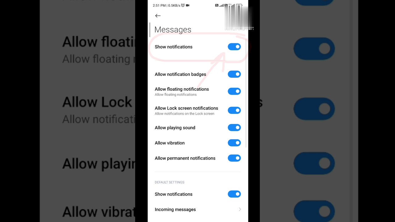notification settings || message|| #notification #shorts