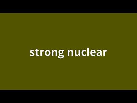 what is the meaning of strong nuclear
