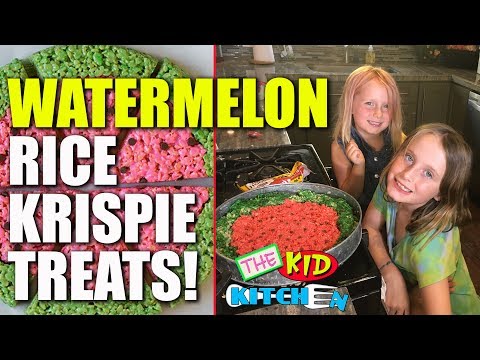 Watermelon Rice Krispie Treats - KID KITCHEN - Lindalee Rose