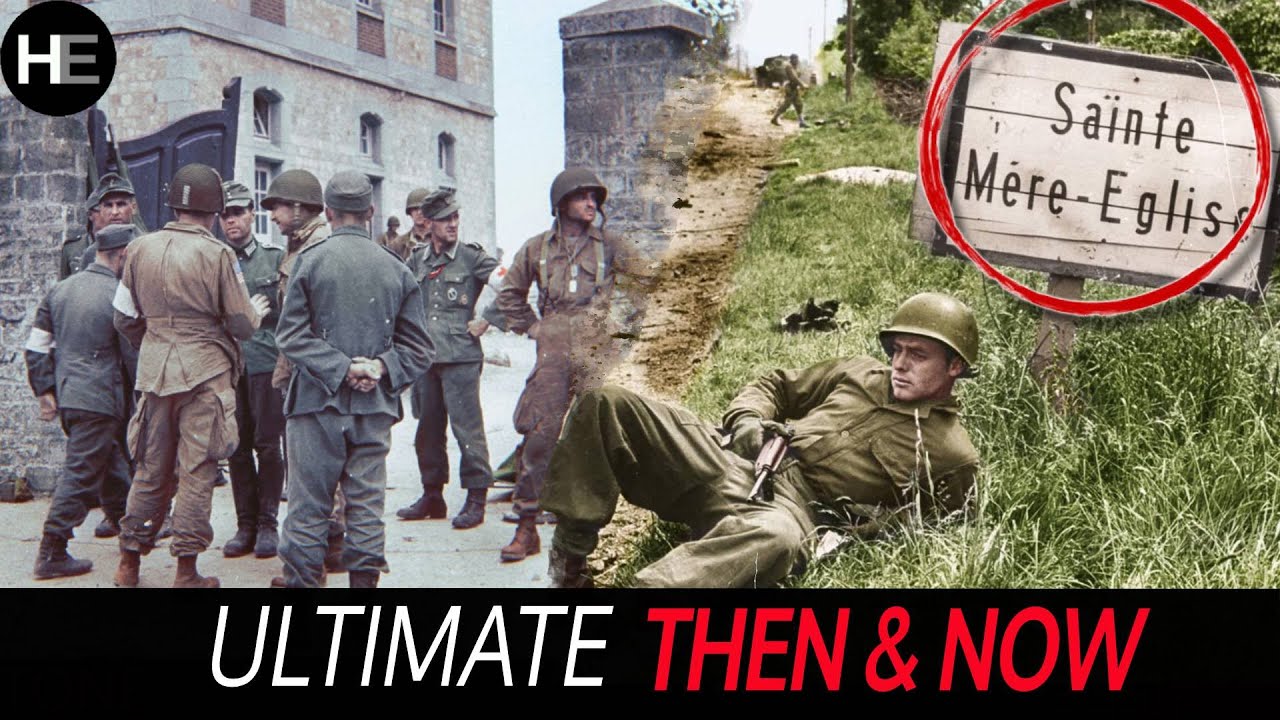 Ultimate Then & Now Compilation | Sainte-Mère-Église | D Day Normandy WW2