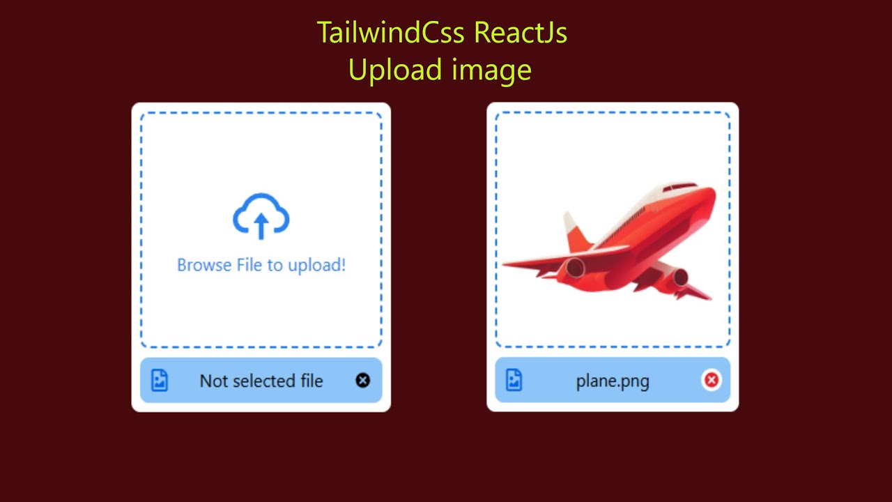 Image Upload Input with Preview & Delete Functionality | Tailwind CSS & ReactJS Tutorial