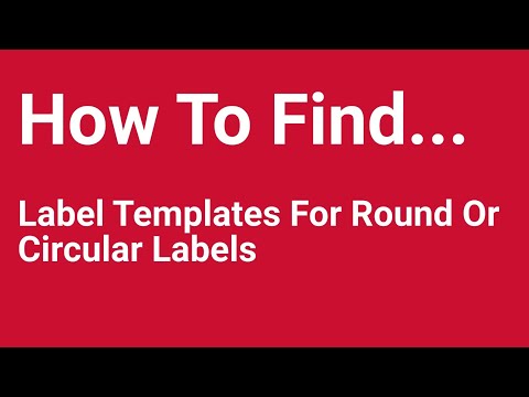 How To Find Label Templates For Round Labels