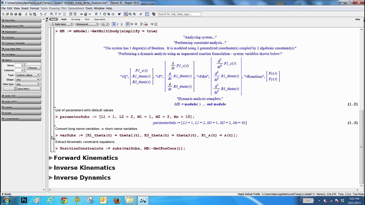 Generating and Deploying C code from MapleSim
