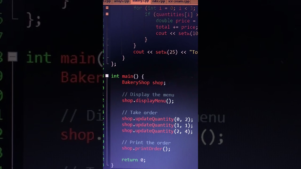 bakery shop c++ #coders #codingninja #codinglife #codemasters #codelife #coding #code #coders #cpp