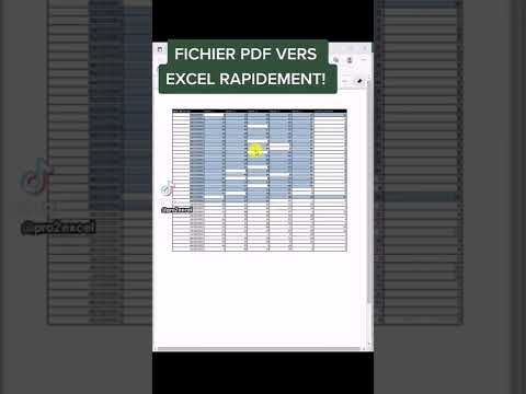 Fichier PDF vers Excel ! #pt #astuce #pourtoi #excel