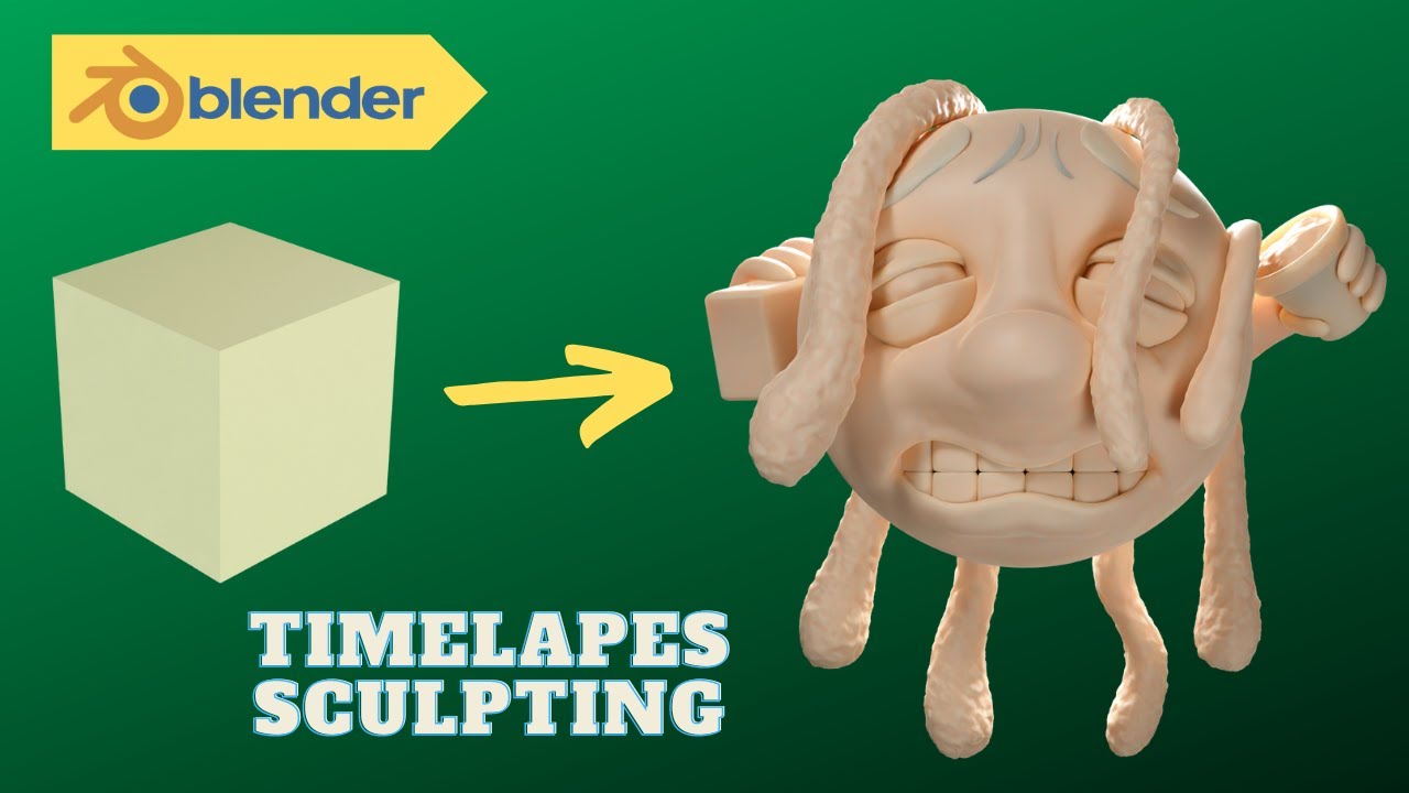 Sculpting Stylized character in Blender -- Full Timelapse ll CG Grab