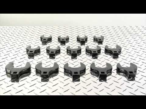 Klutch Jumbo SAE Crowfoot Wrench Set - 14-Pc.