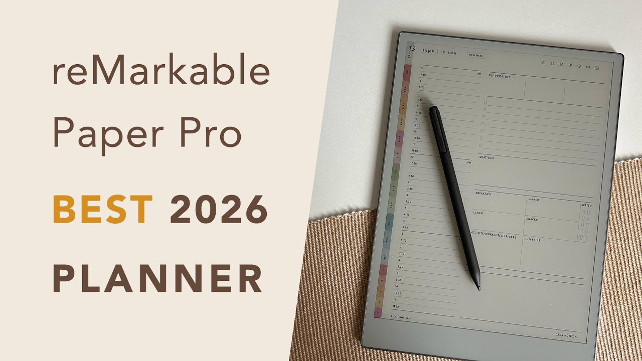 reMarkable Paper Pro Templates - 2026 Digital Planner