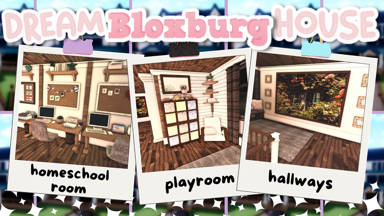 Decorating my DREAM HOUSE in Roblox Bloxburg ✨ Homeschool Room, Playroom, Hallways✨