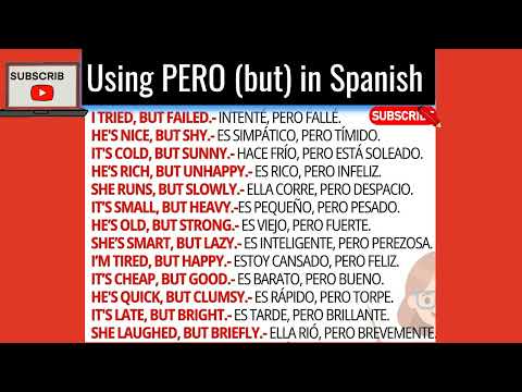 Using PERO (but) in Spanish #spanish #spanishlearning101