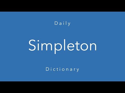 Simpleton (Daily Dictionary)