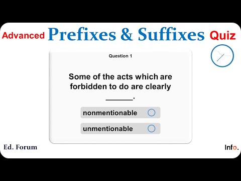 10 Advanced Prefixes and Suffixes Quiz | Can you score 💯? English Vocabulary Test | Infomercial