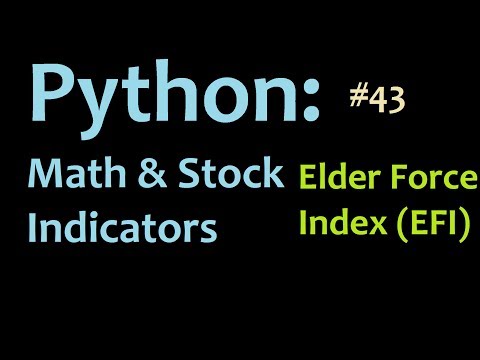 Python Finance and Math Tutorials: Elder Force Index (EFI) Introduction