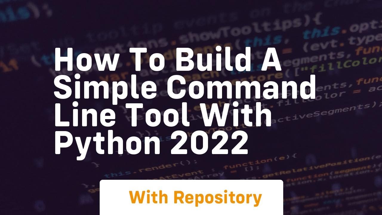 How to build a simple command line tool with python 2022