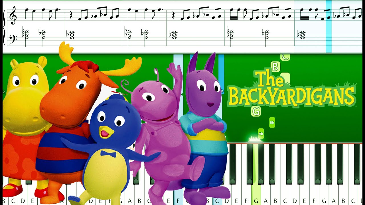 The Backyardigans - Castaways (Piano Tutorial Sheets)