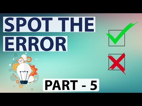 Sentence Correction, Spot the Error, Error Finding Spotting - 5 Video ...