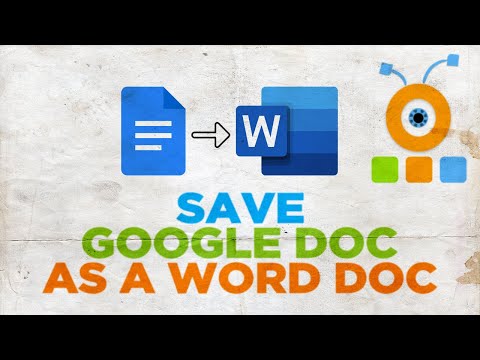 How to Save a Google Docs as a Word Doc