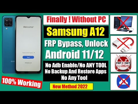 Samsung A12 FRP Bypass Android 11/12 Without PC | New Method 2024