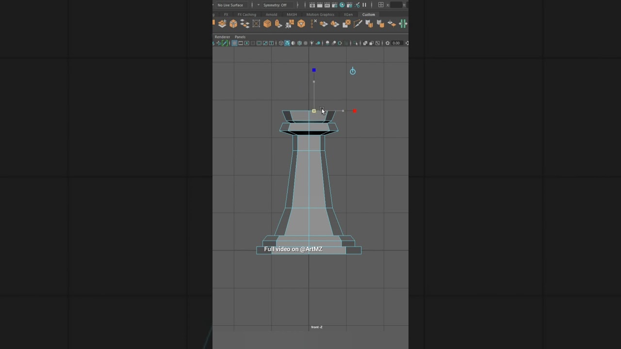 Low Poly Bishop 3D Modeling. Chess Set design Autodesk Maya tutorial