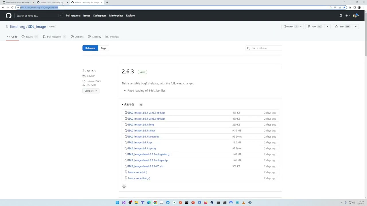 SDL resources - SDL Lib, SDL Image Lib, Source code of project