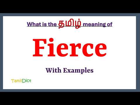 Fierce Meaning in Tamil | Fierce in Tamil | Fierce in Tamil Dictionary |