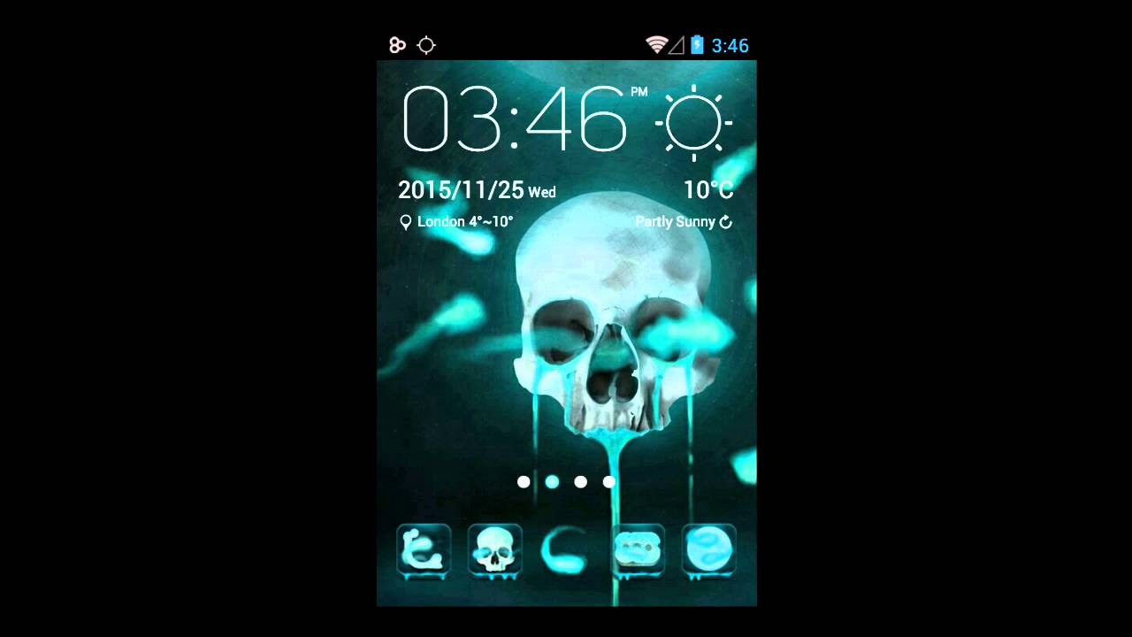 Skull Theme With Custom Design For Android Device
