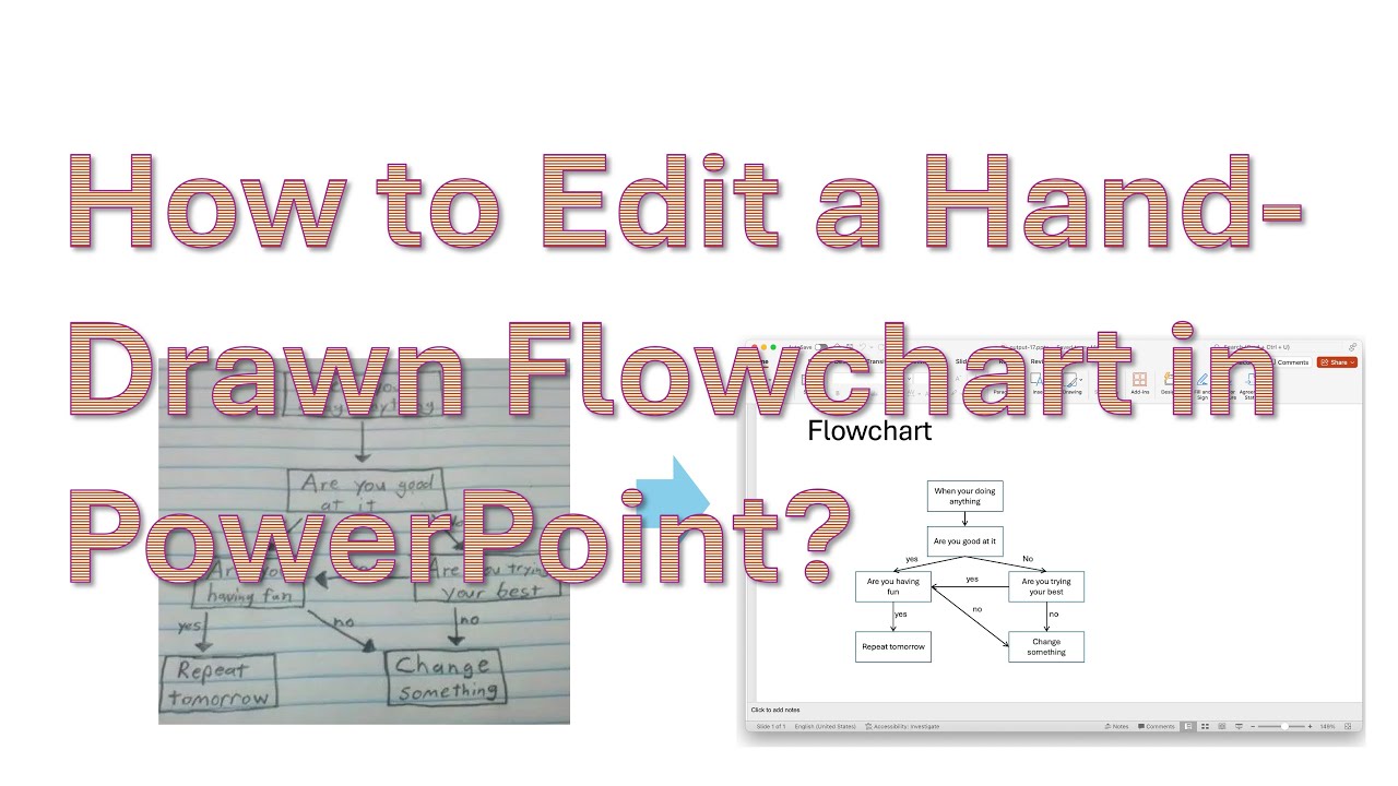 How to Edit a Hand-Drawn Flowchart in PowerPoint?