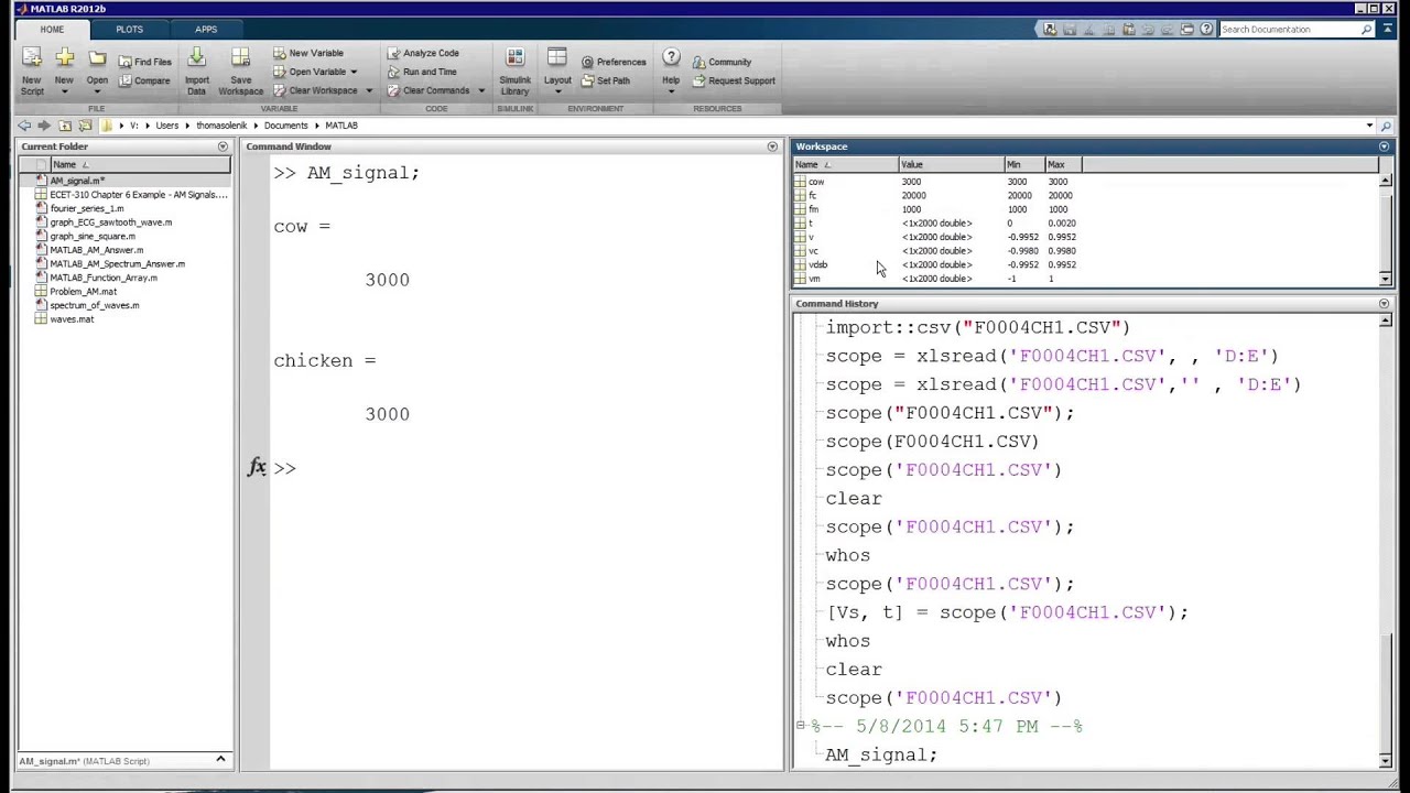 Introduction to MATLAB scripts and functions