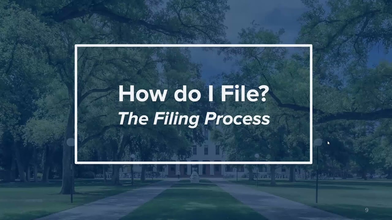 May 21, 2025 - Filing Workshop