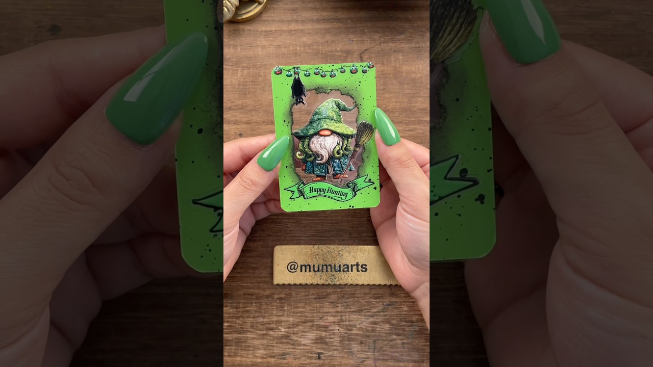 💚 ASMR DIY ATC cards #satisfying #atc #relaxing #diy #playingcards
