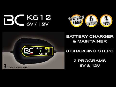 BC K612 - 6/12V Battery Charger - 1 Amp