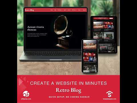 Retro Blog Template: Create a Stunning Website in Minutes! One-Click Import, No Coding!