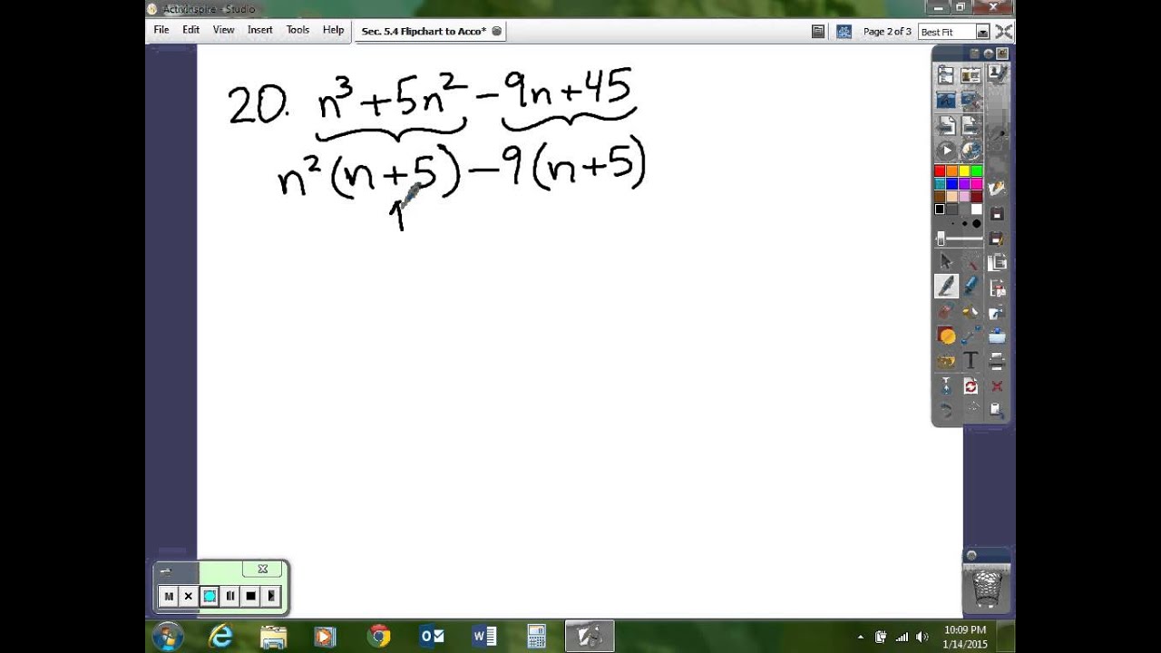 Worksheet 5 4 sample problems   Advanced Algebra
