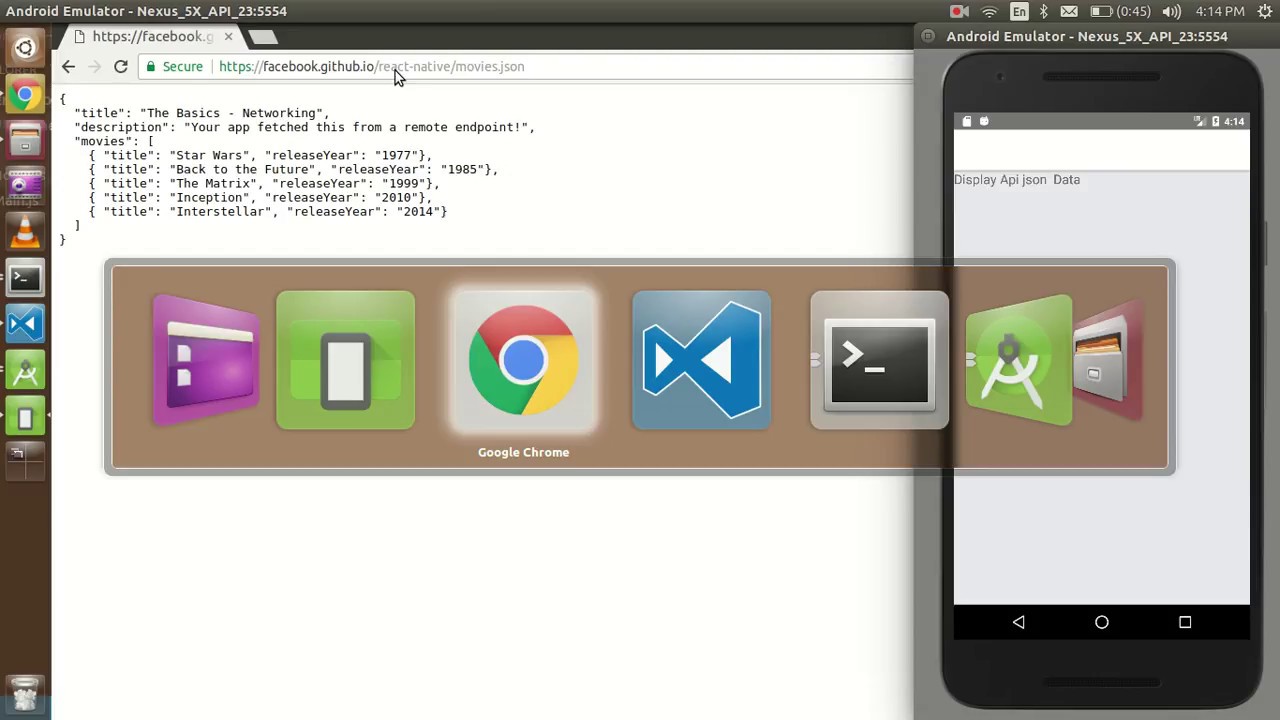 React-Native tutorial # 8 fetch api data from server