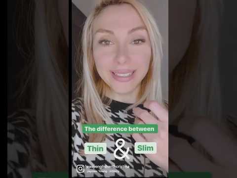 😱The difference between thin and slim #fluentenglish #learnenglishonline #learningenglish