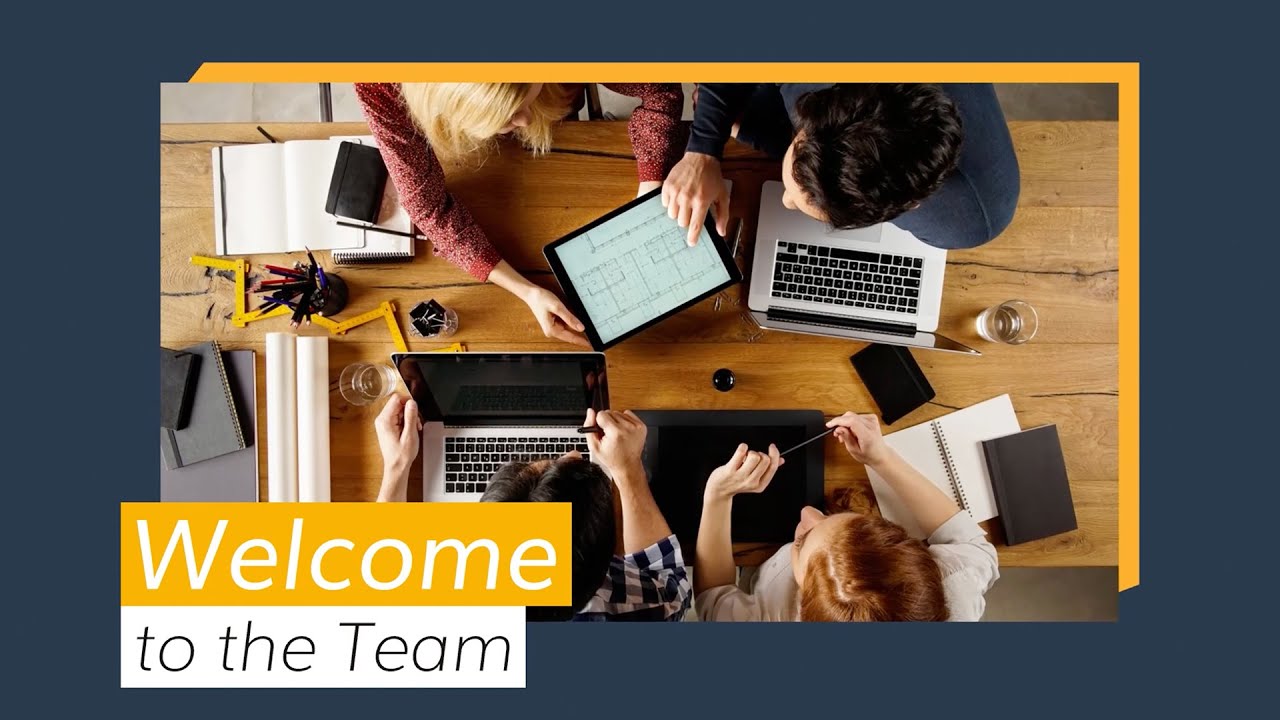Video template - Welcome to the Team