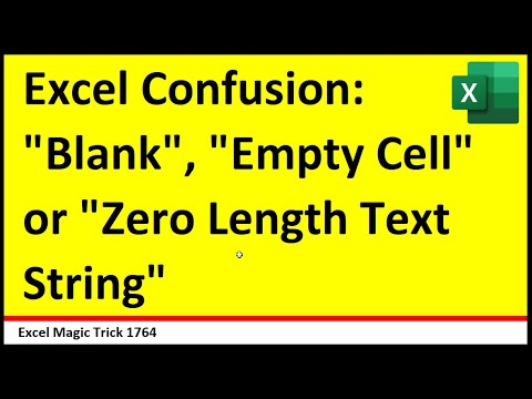 Excel Formula Master Tricks for Empty Cells, Zeros, Zero Length Text String and ‘Blanks’ EMT 1764