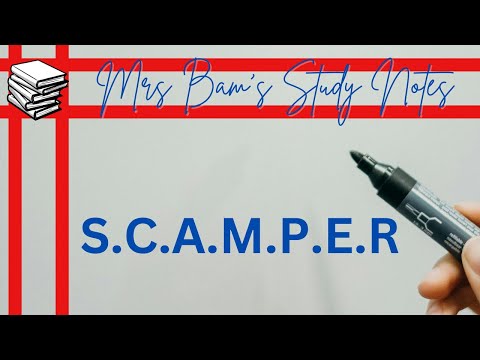 Scamper with an example of a water bottle.
