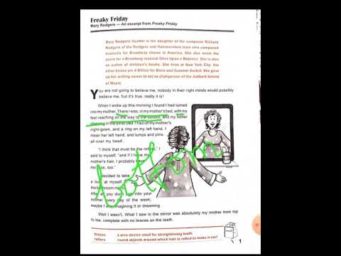 Freaky Friday || English Reader || lesson 1 || Wisdom of Words || Grade 5|| Part 1