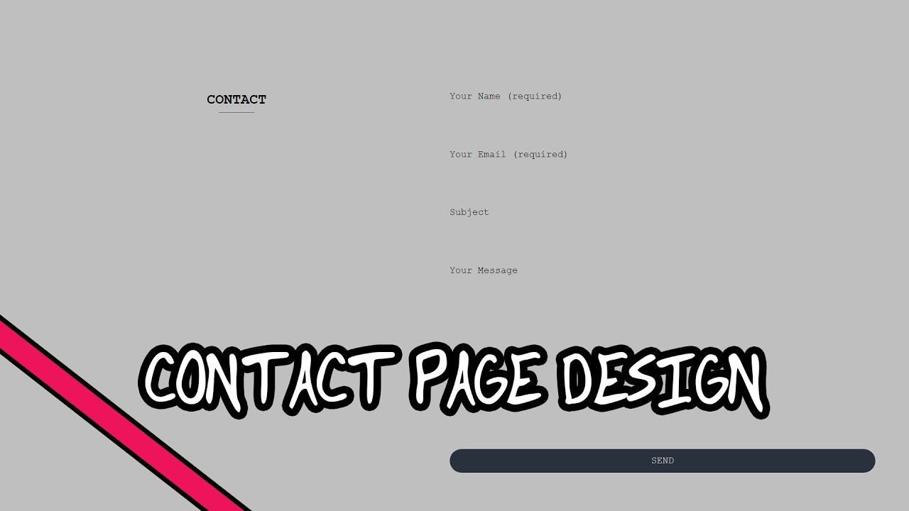 Contact Page using ReactJS, Tailwindcss