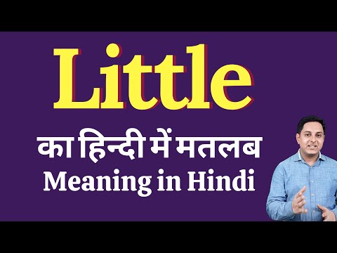 Little meaning in Hindi | Little ka kya matlab hota hai | daily use English words