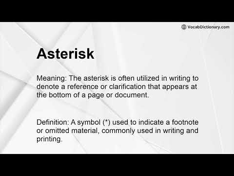 Asterisk Meaning