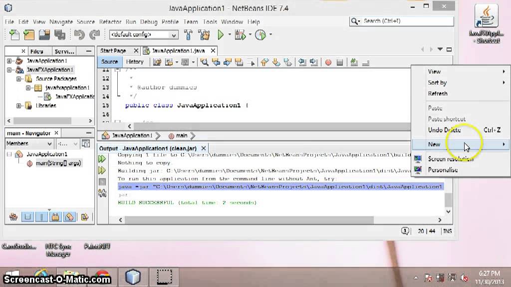 Run Netbeans generated jar of Java program