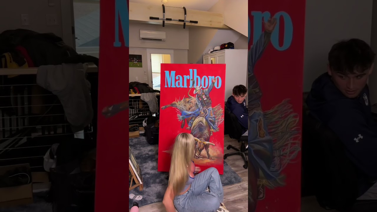 Sold my painting…prep it to ship with me 👀 #painting #art