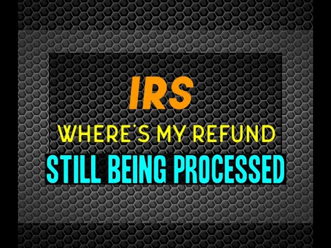 IRS WMR Status - Your tax return is still being processed.