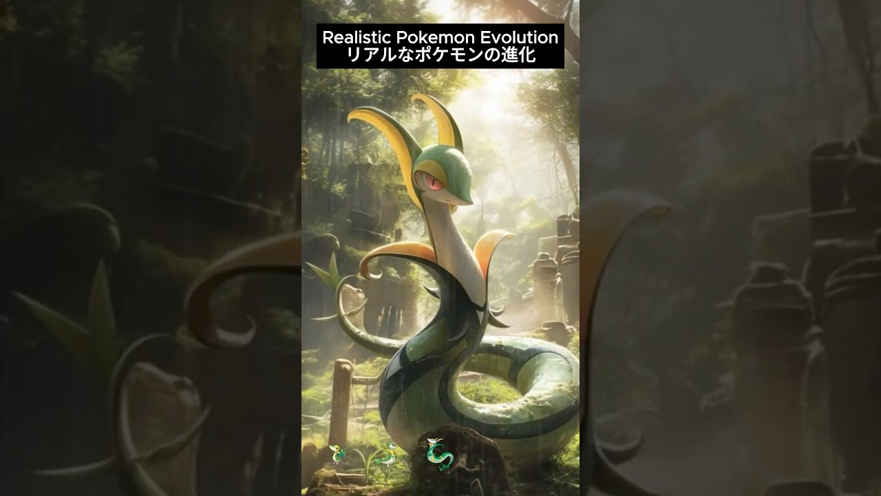Realistic Pokemon Evolution - Serperior / リアルなポケモンの進化 - ジャローダ / 現實精靈寶可夢進化 - 君主蛇 # #pokemon #aiart