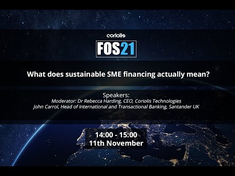 Fireside chat: What does sustainable SME financing actually mean? With John Carrol